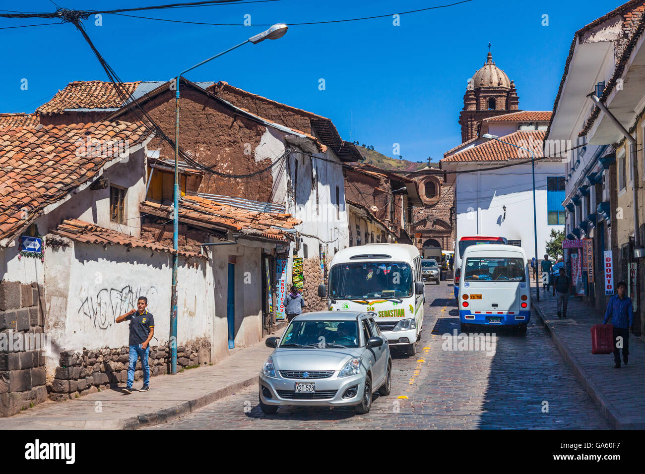 Street scene from Cusco, Peru Stock Photo - Alamy