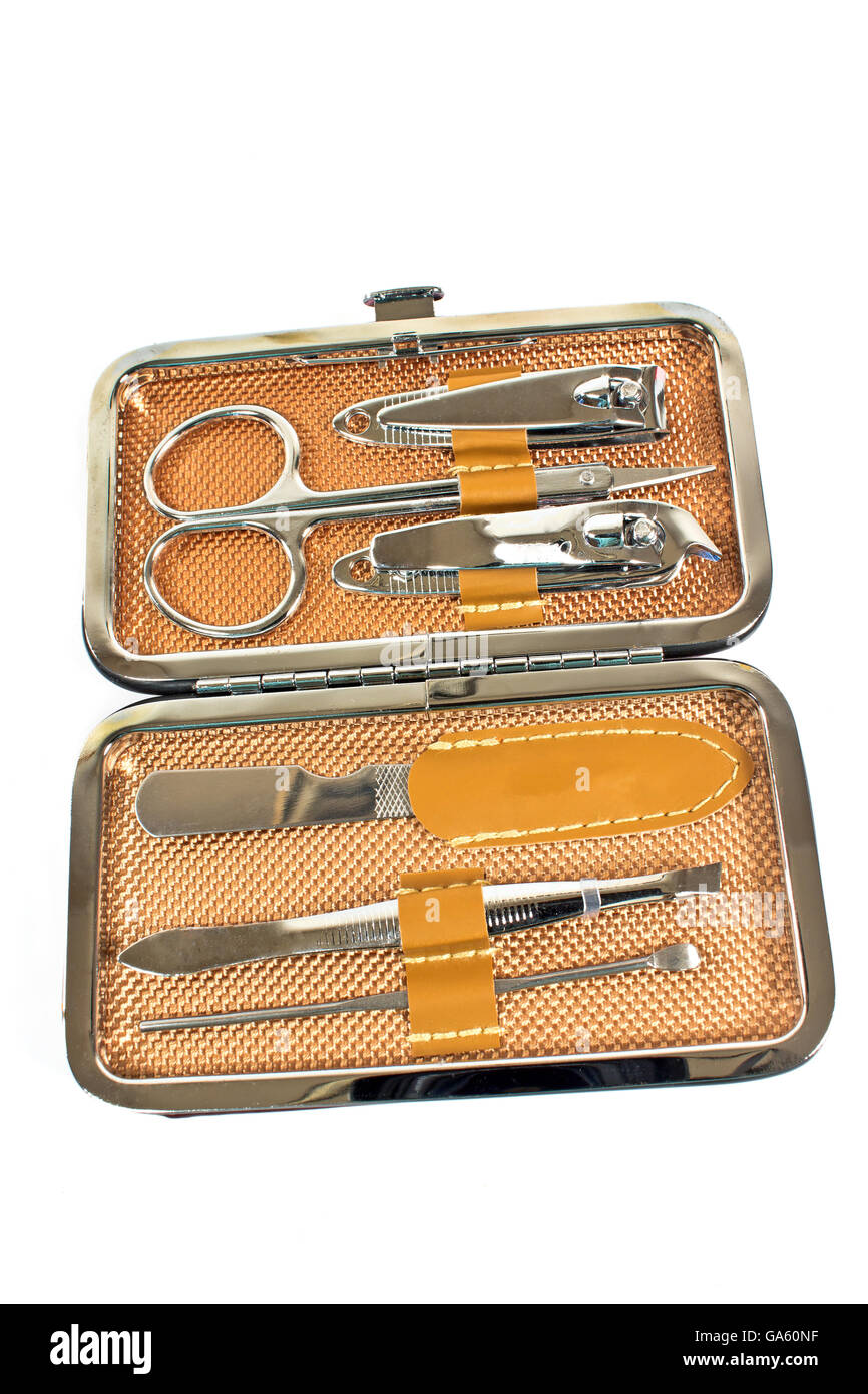 Manicure pedicure tools Cut Out Stock Images & Pictures - Alamy