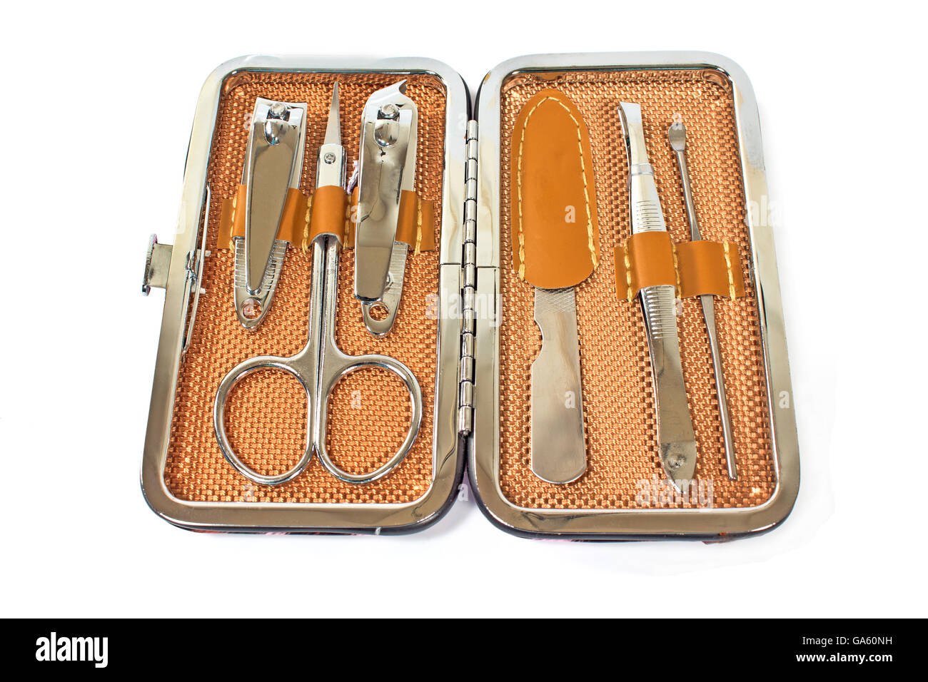 Tools of a manicure set isolated on white Stock Photo - Alamy
