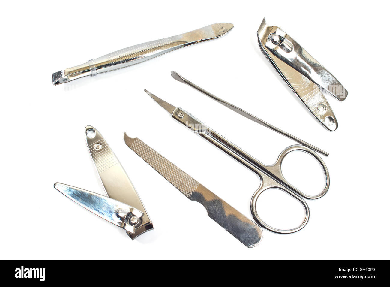 Manicure pedicure tools Cut Out Stock Images & Pictures - Alamy