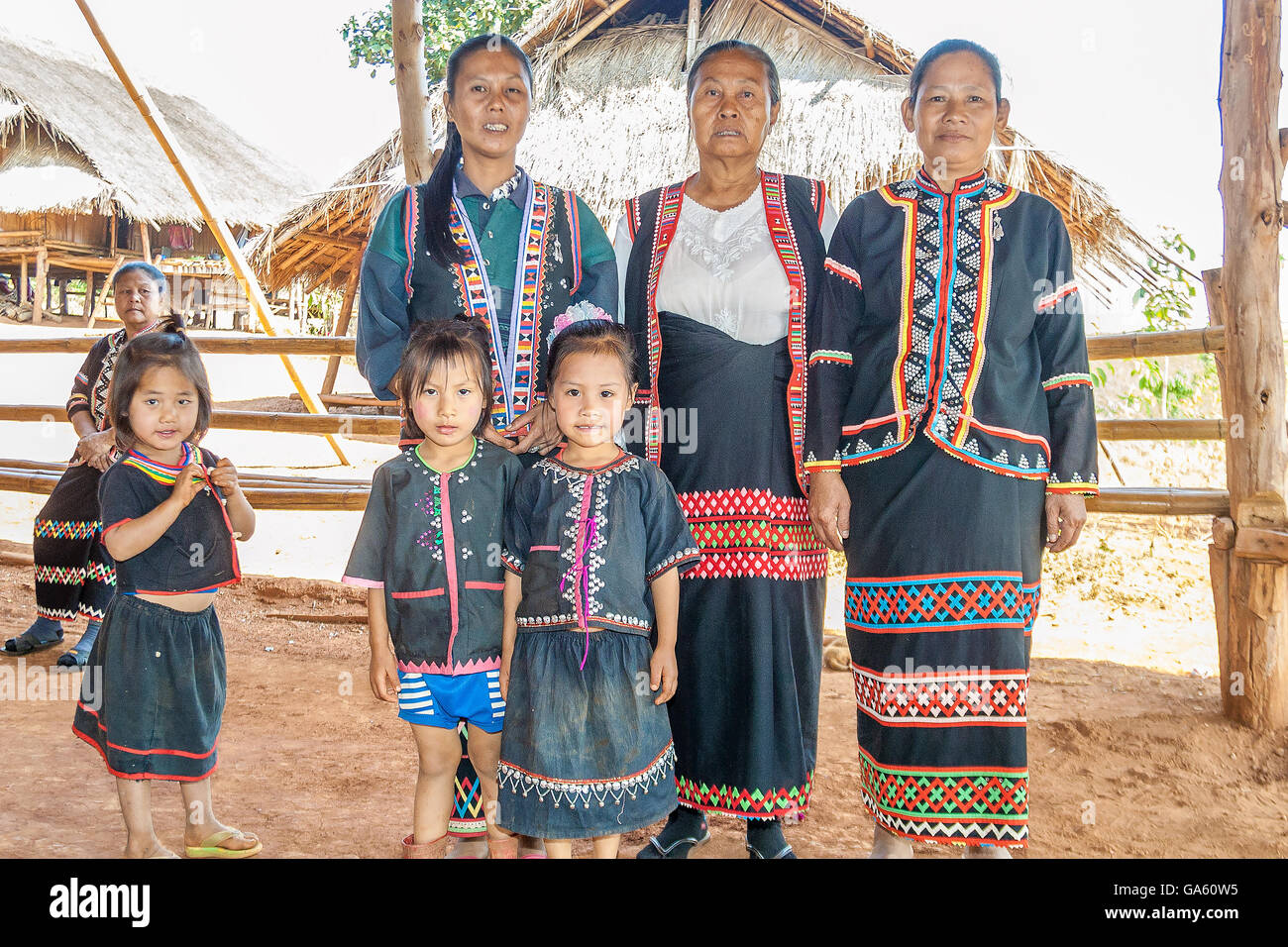Thailand Northern Thailand Lahu Hill Tribe people Stock Photo, Royalty ...