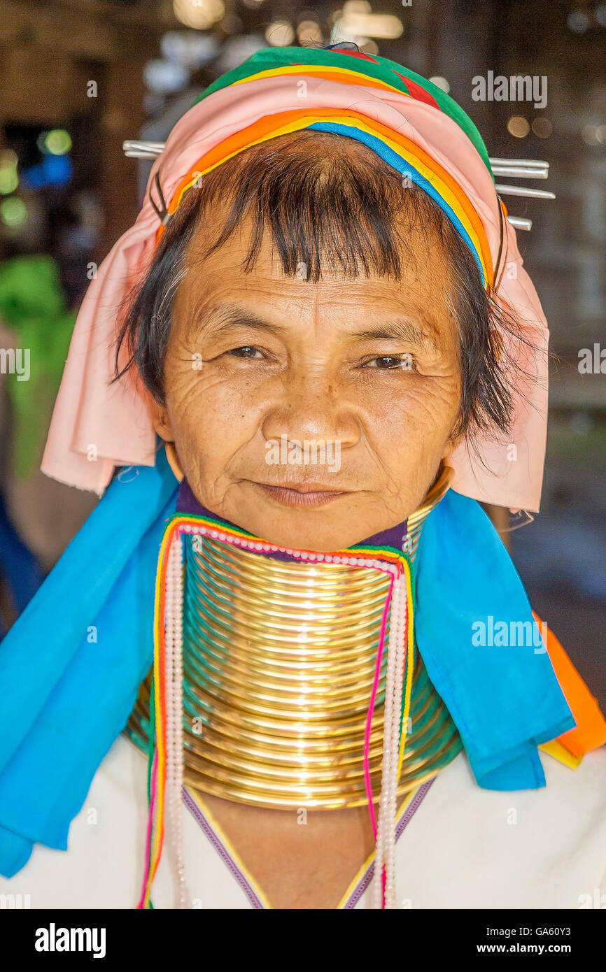 Thailand Northern Thailand Lady of the Long Neck Karen, or Padaung Hill ...