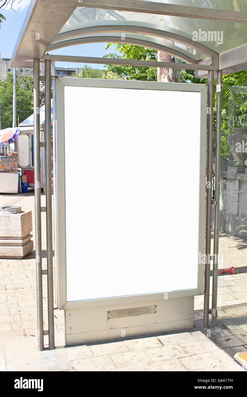 Blank bus stop poster hi-res stock photography and images - Alamy