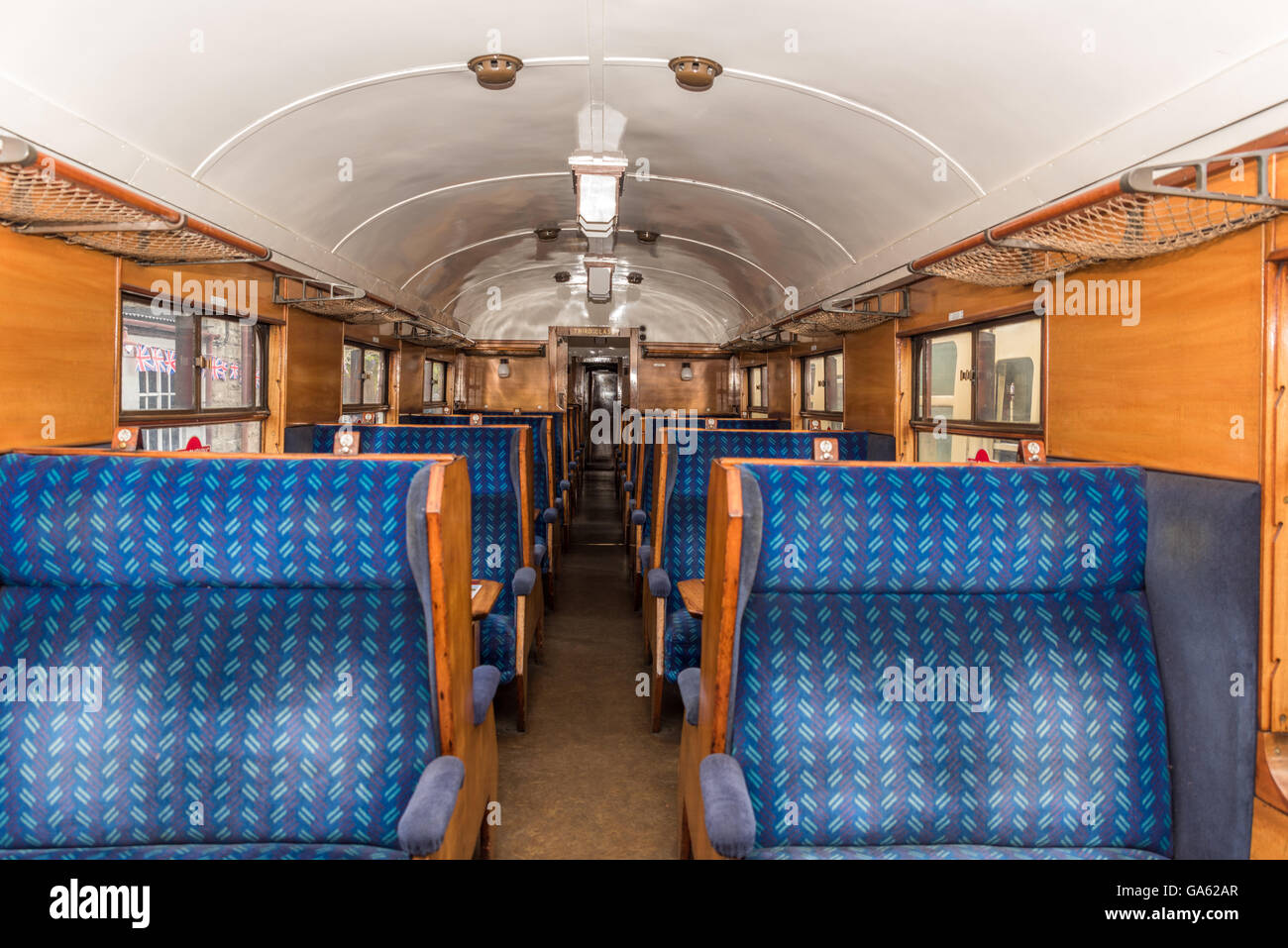 Inside a carriage of a steam train Stock Photo - Alamy