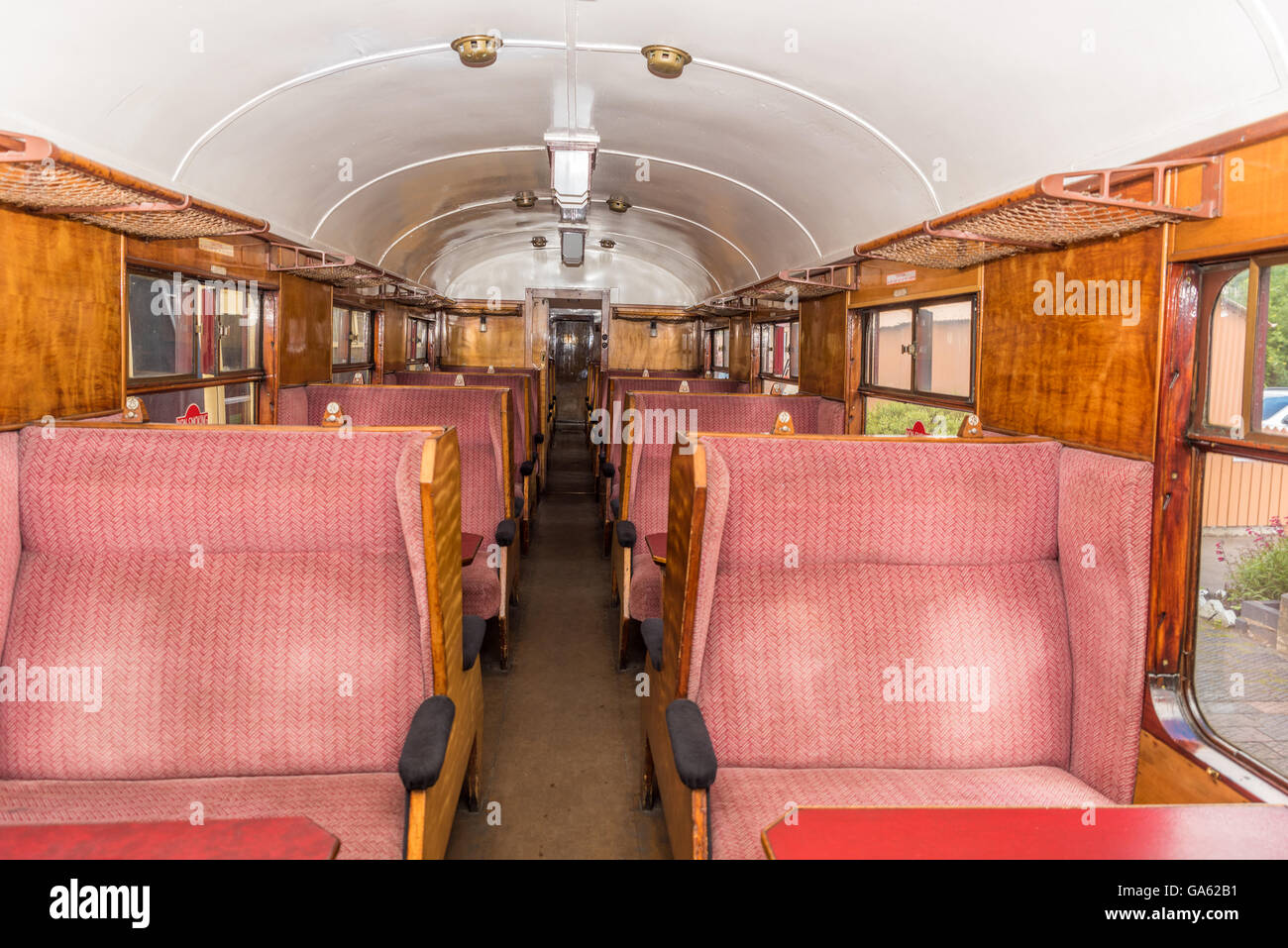 Inside a carriage of a steam train Stock Photo - Alamy