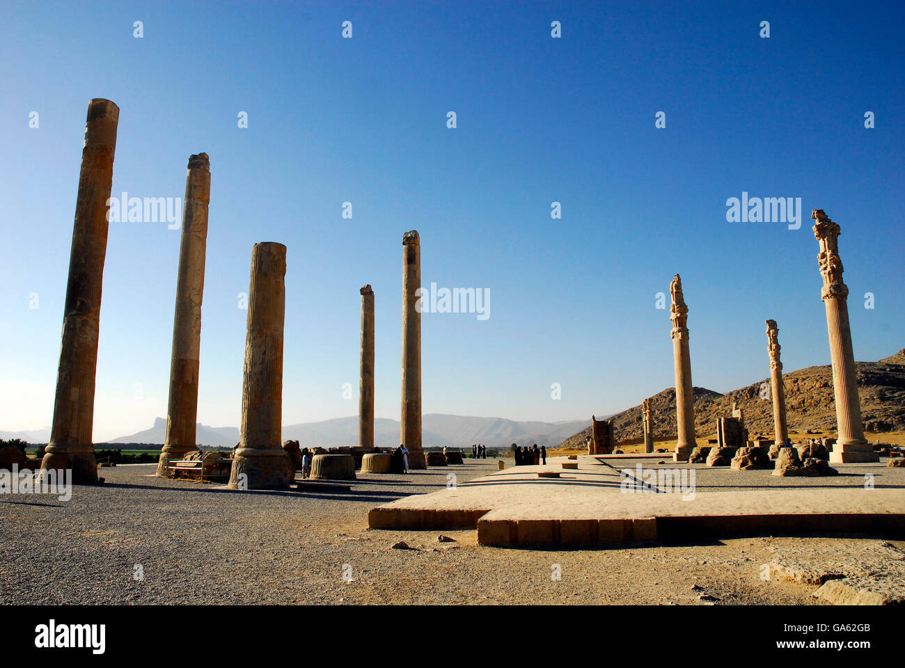 Columns at Persepolis in Iran. Persepolis has led to its designation as ...
