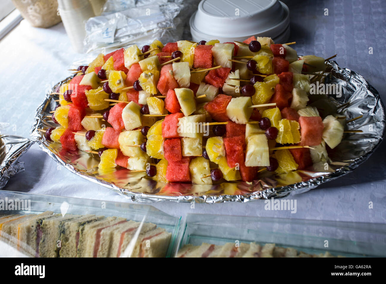 Local African food items on display at the open market Stock Photo - Alamy