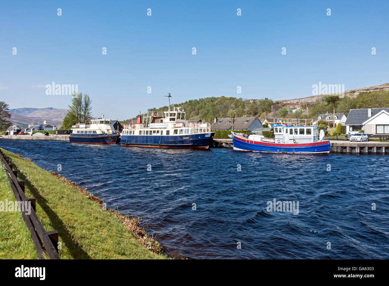 Clyde Cruises cruise ships Chieftain & Cruiser moored in the Caledonian ...