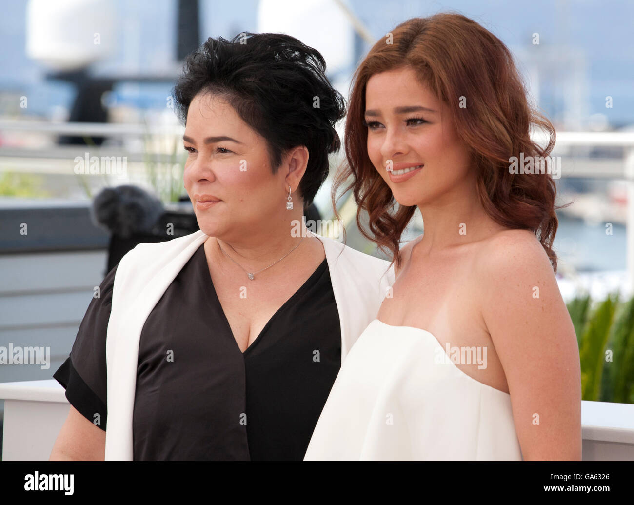 Actress, Jaclyn Jose, and Andi Eigenmann at the Ma’rosa film photo call ...