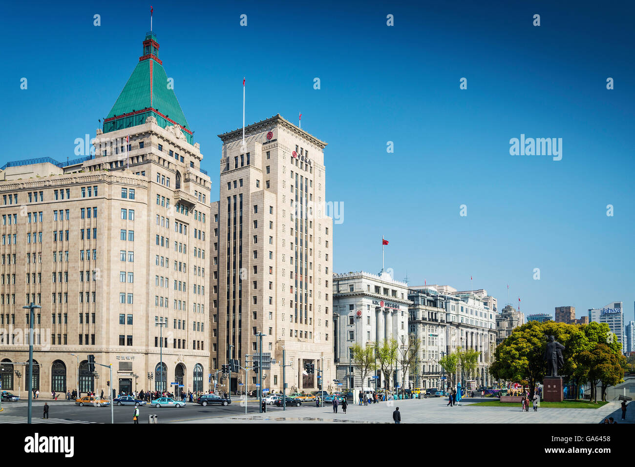 bund european colonial heritage riverside landmark area of central ...