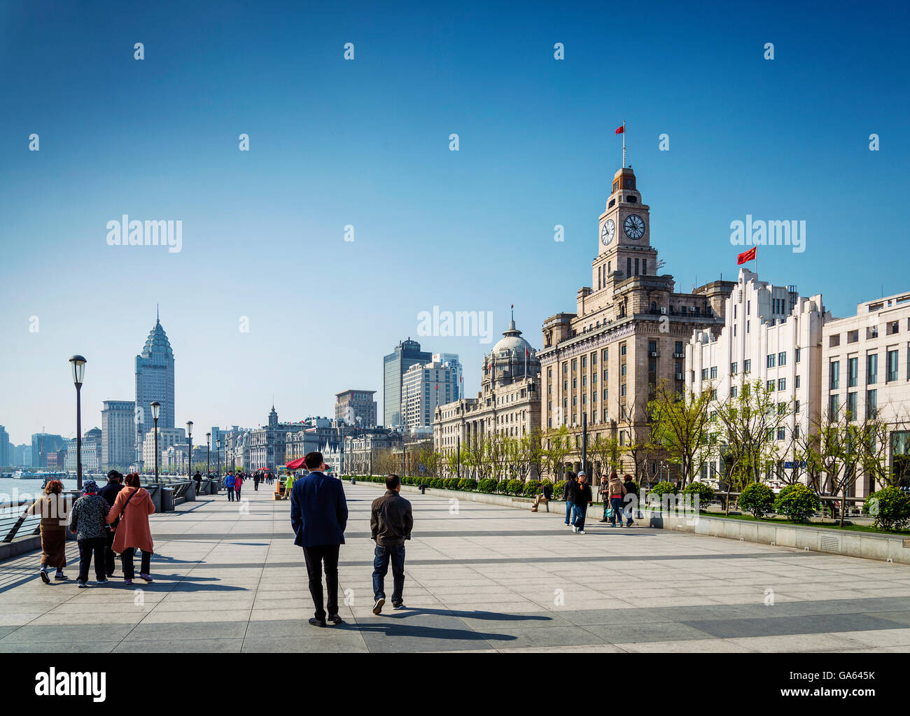 bund european colonial heritage riverside landmark area of central ...