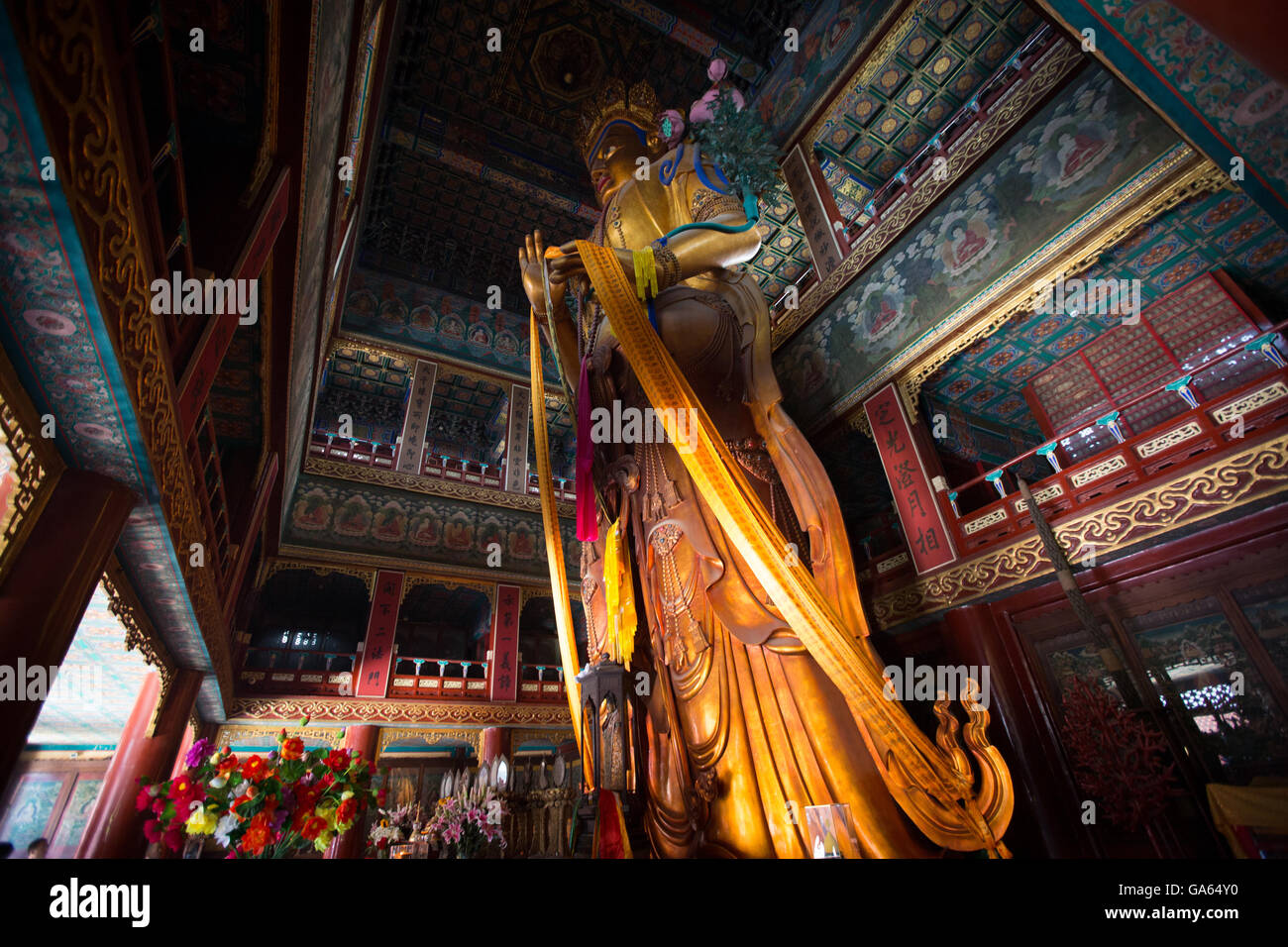 Yonghe Temple, also known as Lama Temple or Lamasery, in Beijing, China ...