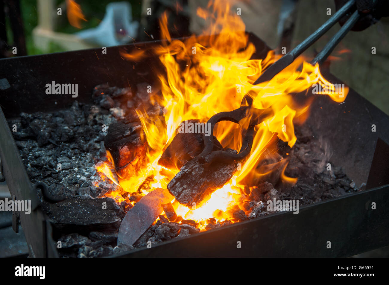 heating a metal workpiece Stock Photo - Alamy