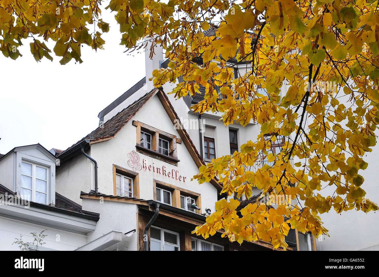 Autumn in Basel downtowm Stock Photo - Alamy