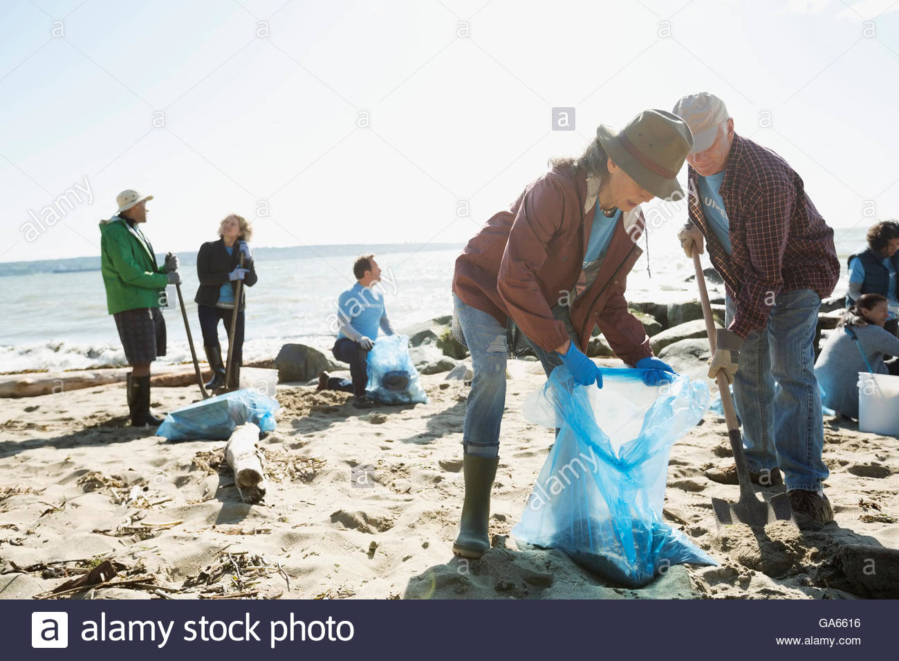 Do cleanup on the beach hi-res stock photography and images - Alamy