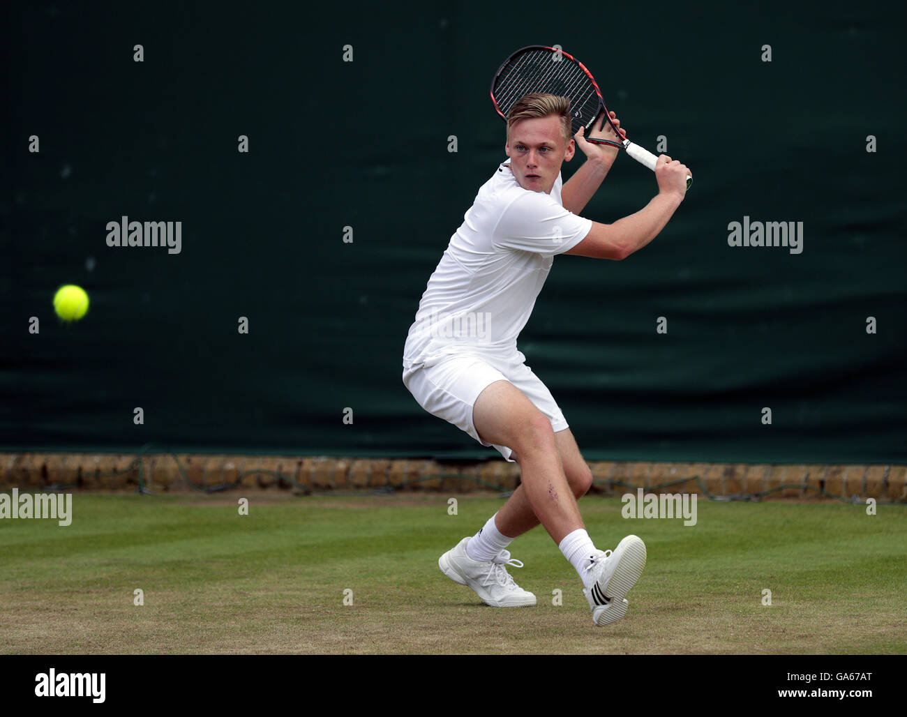 Finn Bass during his match against Marvin Moeller on day seven of the ...