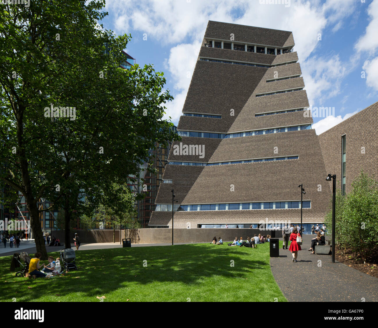 View of east side of Switch House. Switch House at Tate Modern, London ...