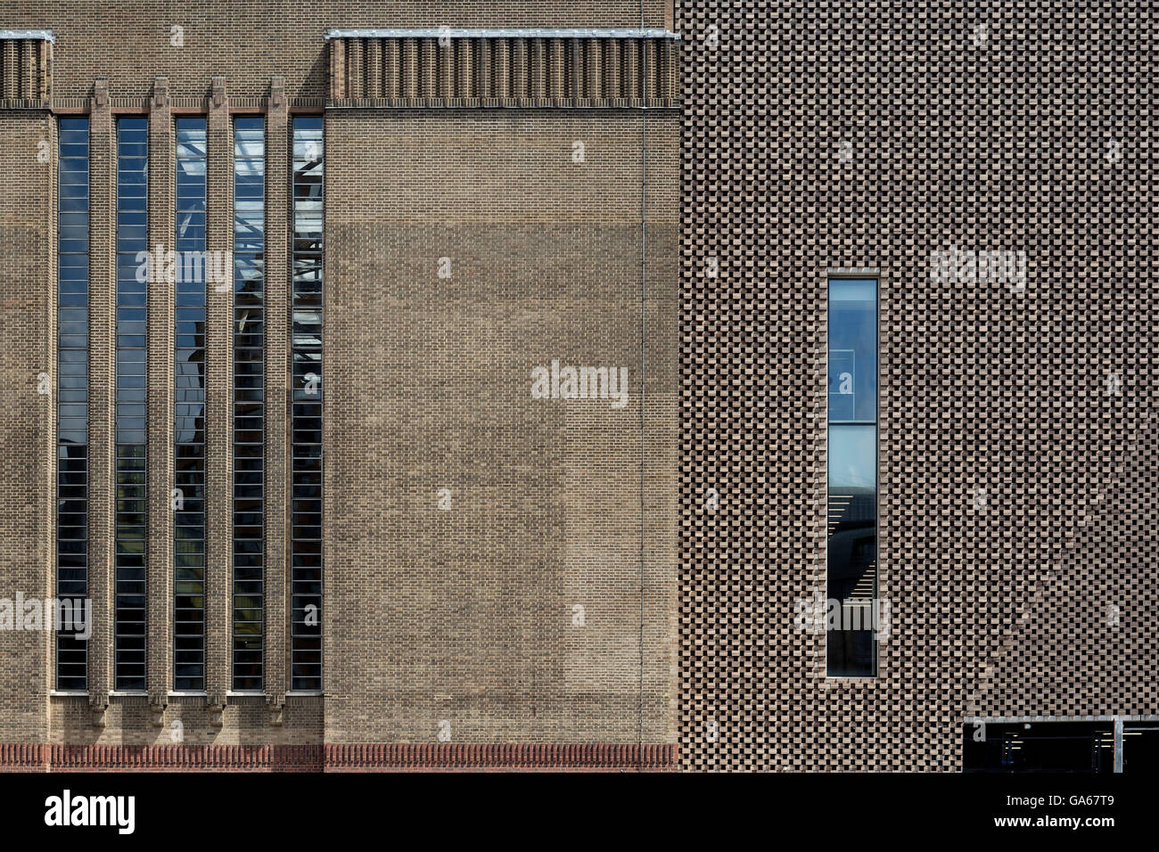 Detail of where Switch house meets older Tate Modern. Switch House at ...