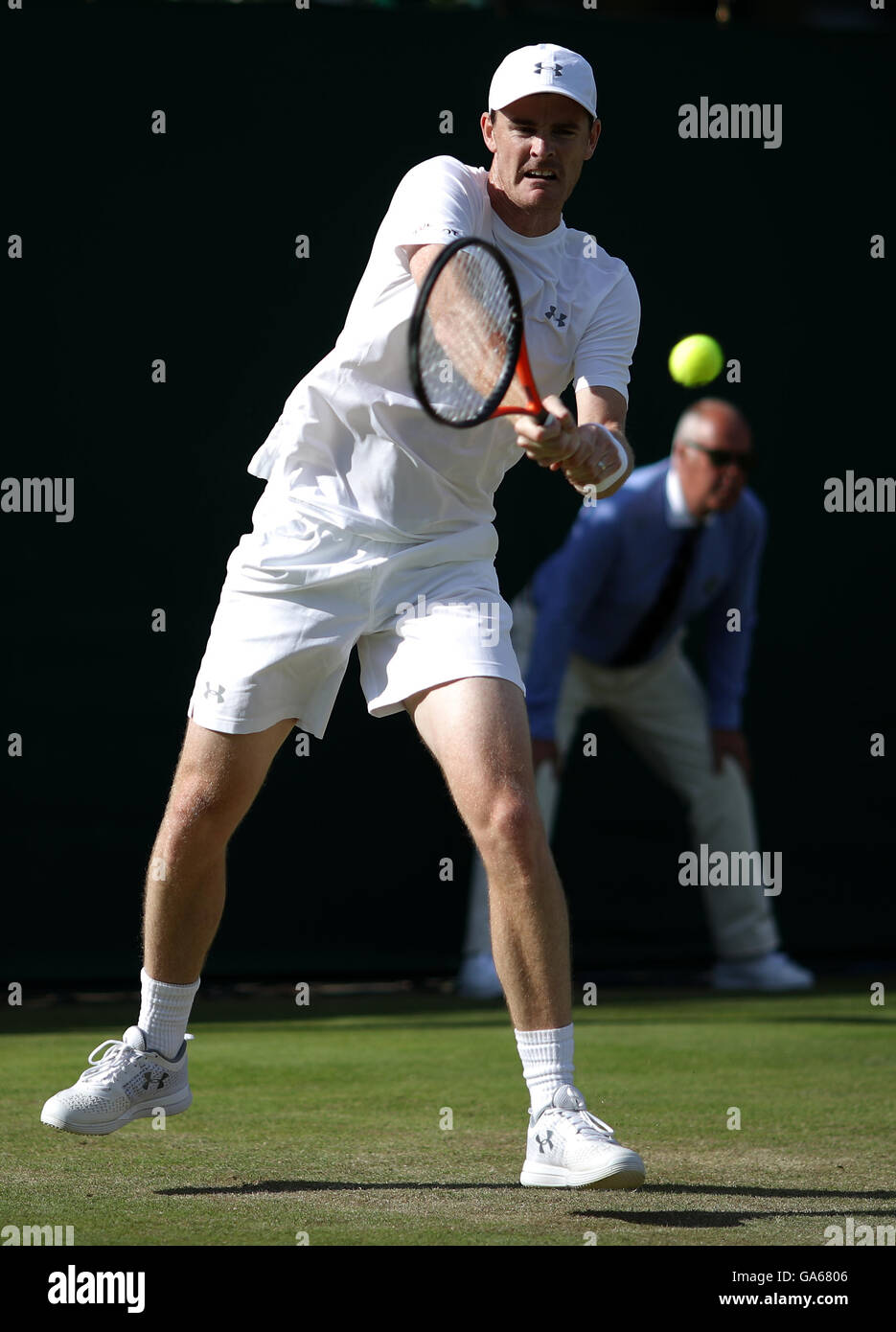 Jamie Murray in action during his doubles match on day Seven of the ...