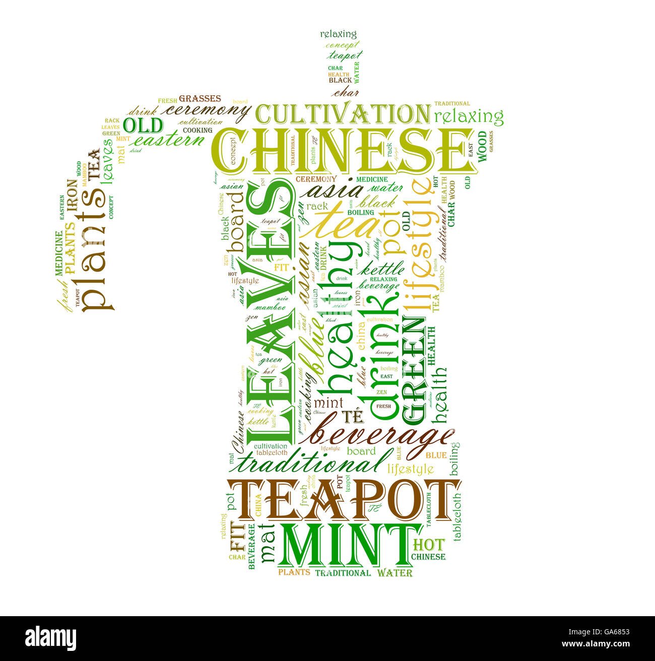 Concept Infusion Tea, within a cloud shaped teapot words Stock Photo ...