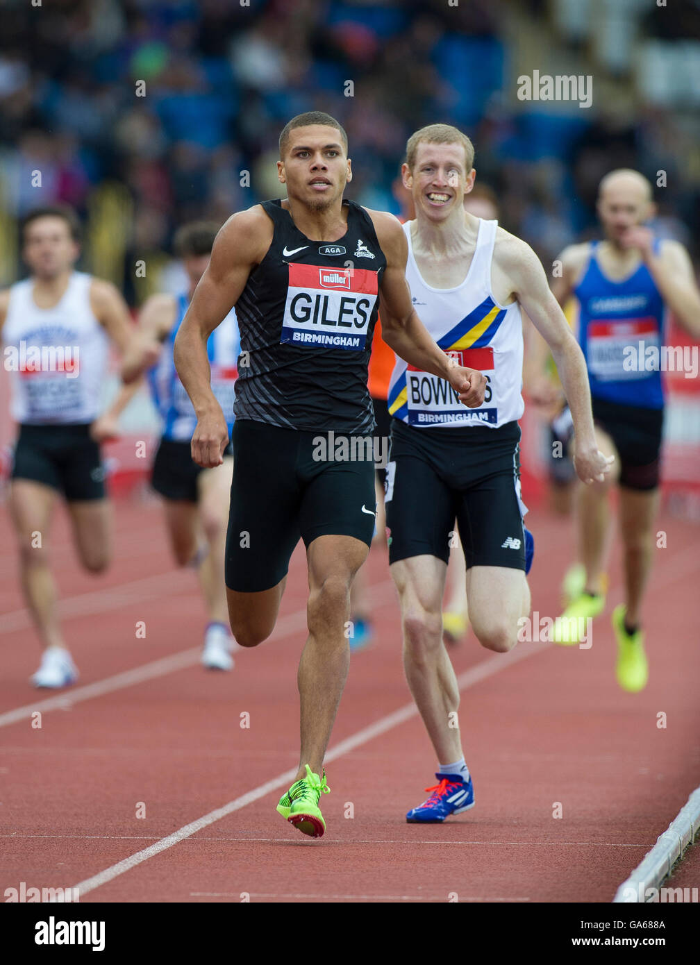 Birmingham 25th June 2016, Elliot Giles competing in the Men's 800m ...