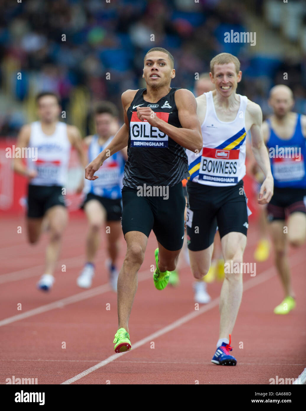 Birmingham 25th June 2016, Elliot Giles competing in the Men's 800m ...