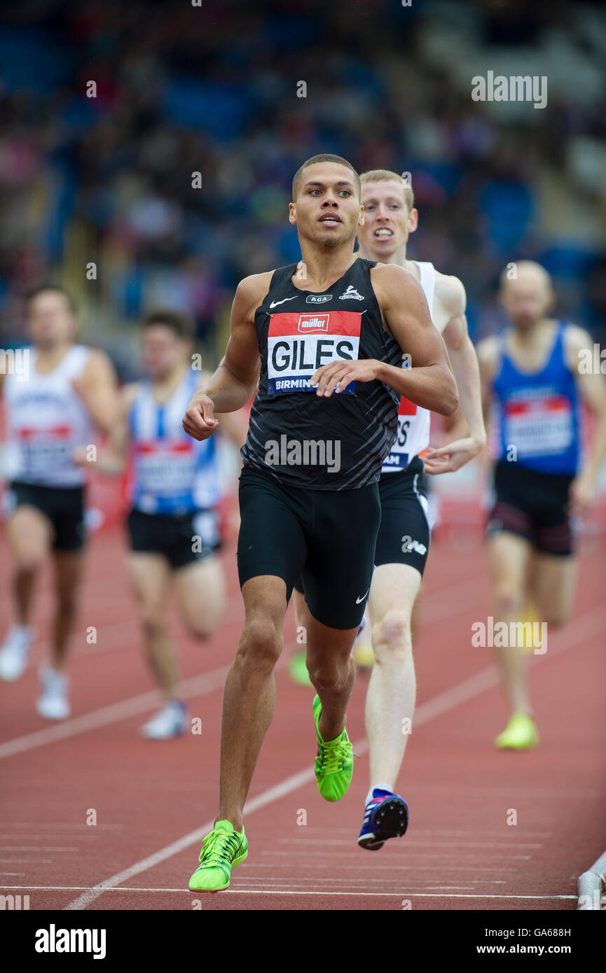 Birmingham 25th June 2016, Elliot Giles competing in the Men's 800m ...