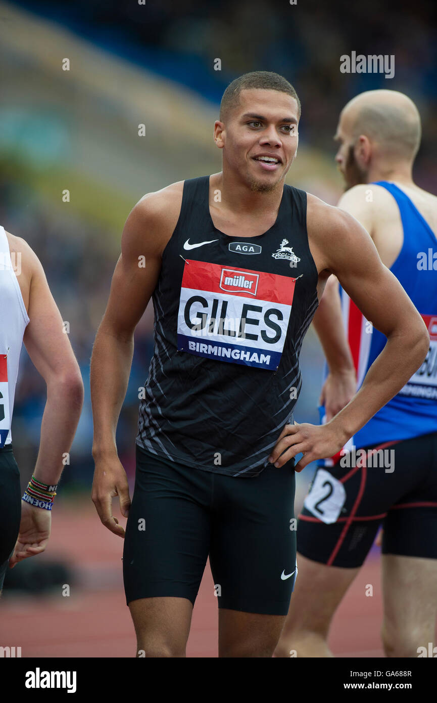 Birmingham 25th June 2016, Elliot Giles competing in the Men's 800m ...