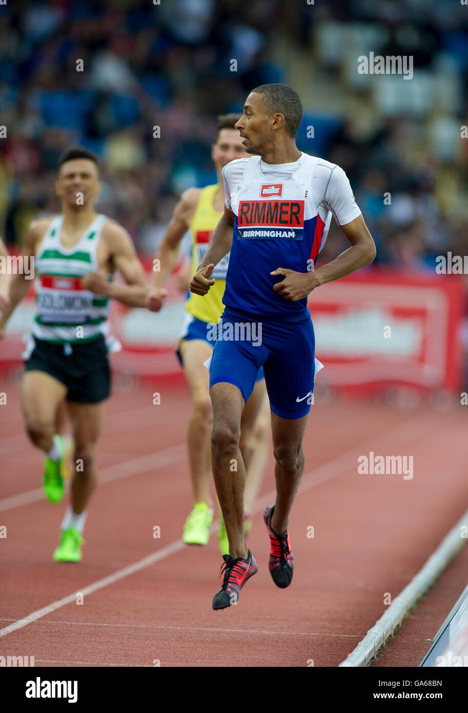 Birmingham 25th June 2016, Michael Rimmer competing in the Men's 800m ...