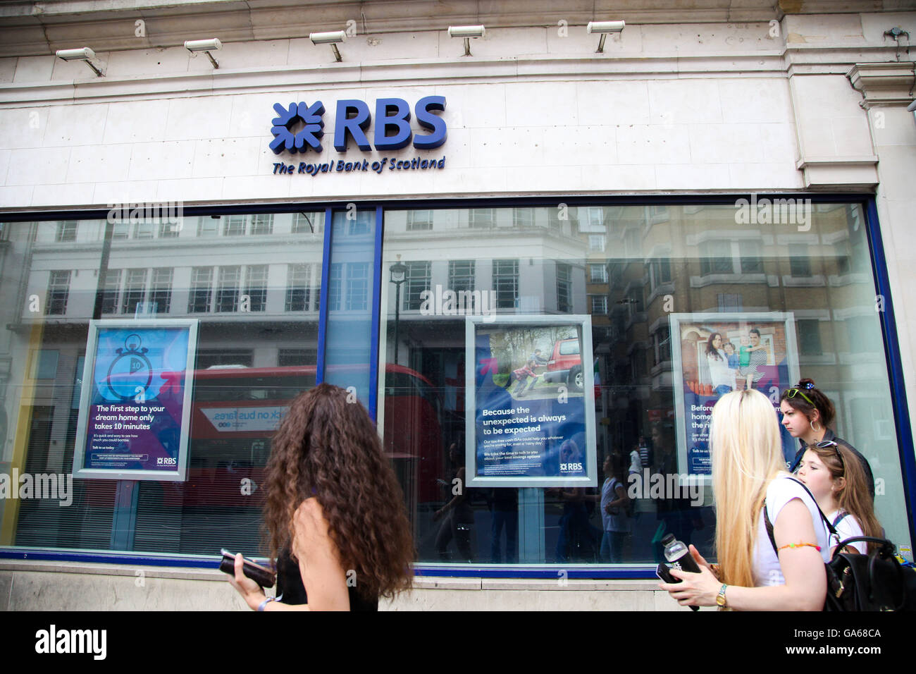 RBS The Royal Bank of Scotland branch, London, England, Britain 3 July ...