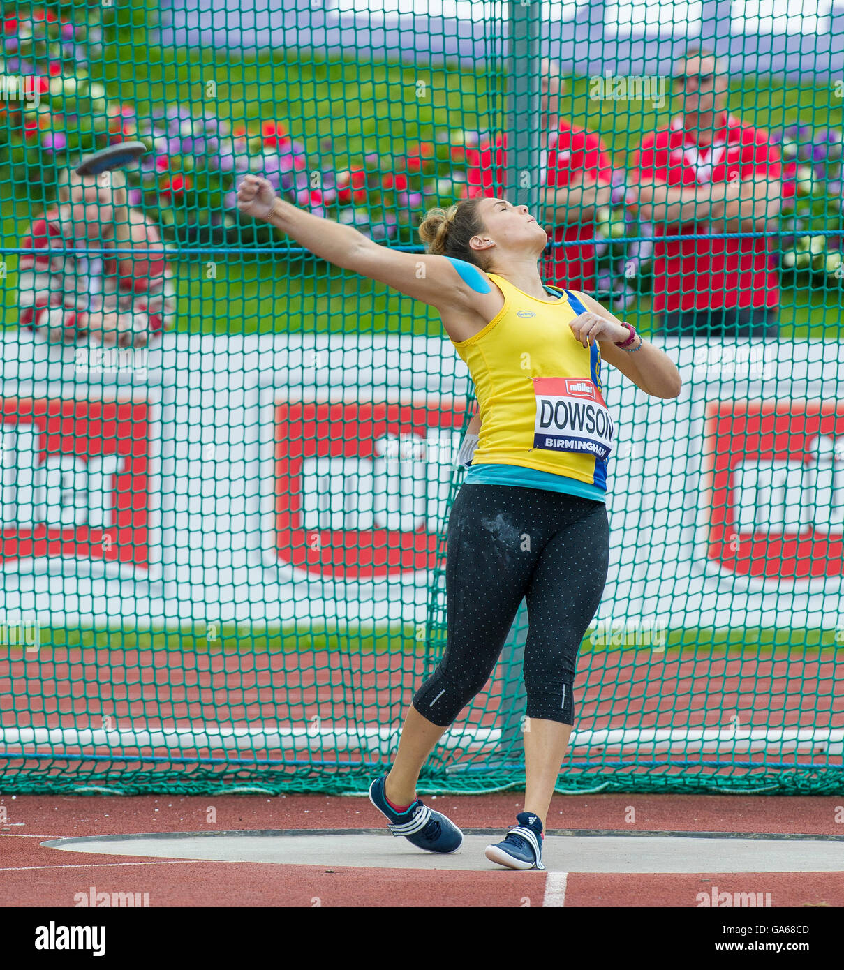 Birmingham 25th June 2016, Phoebe Dowson competes in the women's Discus ...