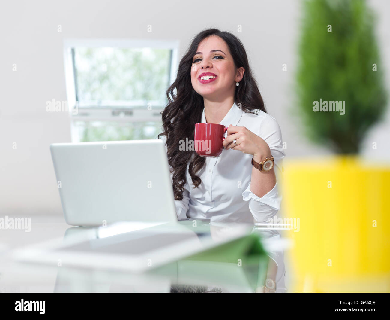 Morning coffee is my daily routine Stock Photo - Alamy