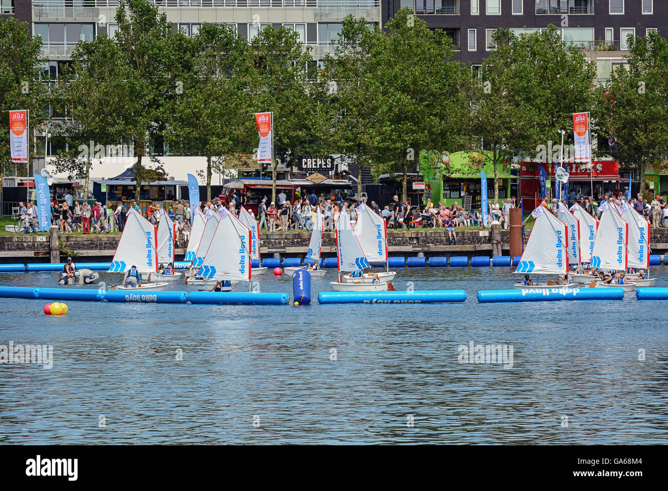 Sailing school for children during Sail Amsterdam 2015 Stock Photo - Alamy
