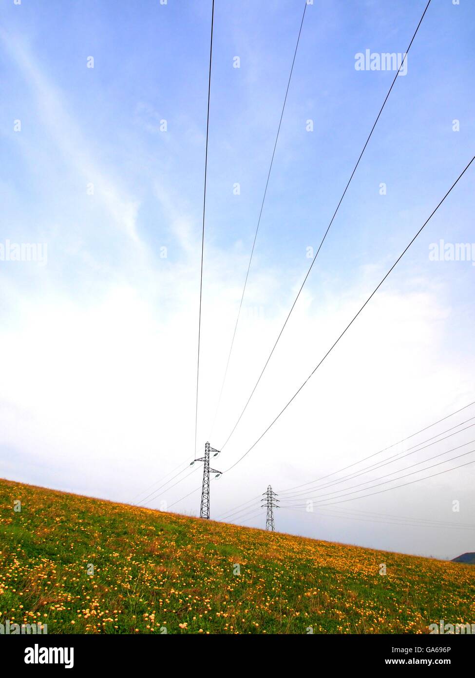 High voltage electricity pylon cast hi-res stock photography and images ...
