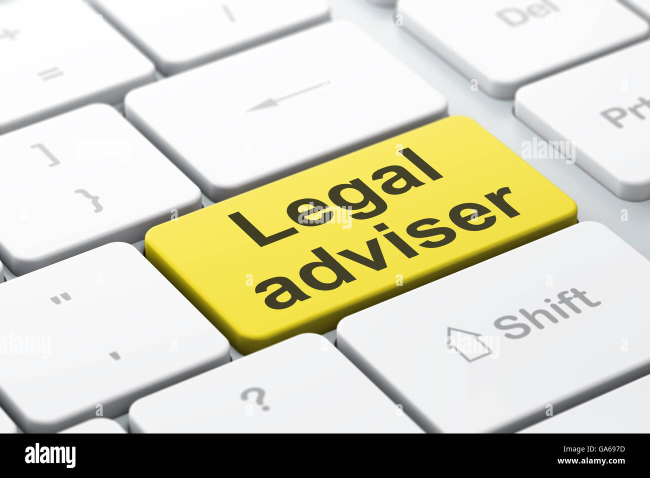 Law concept: Legal Adviser on computer keyboard background Stock Photo ...
