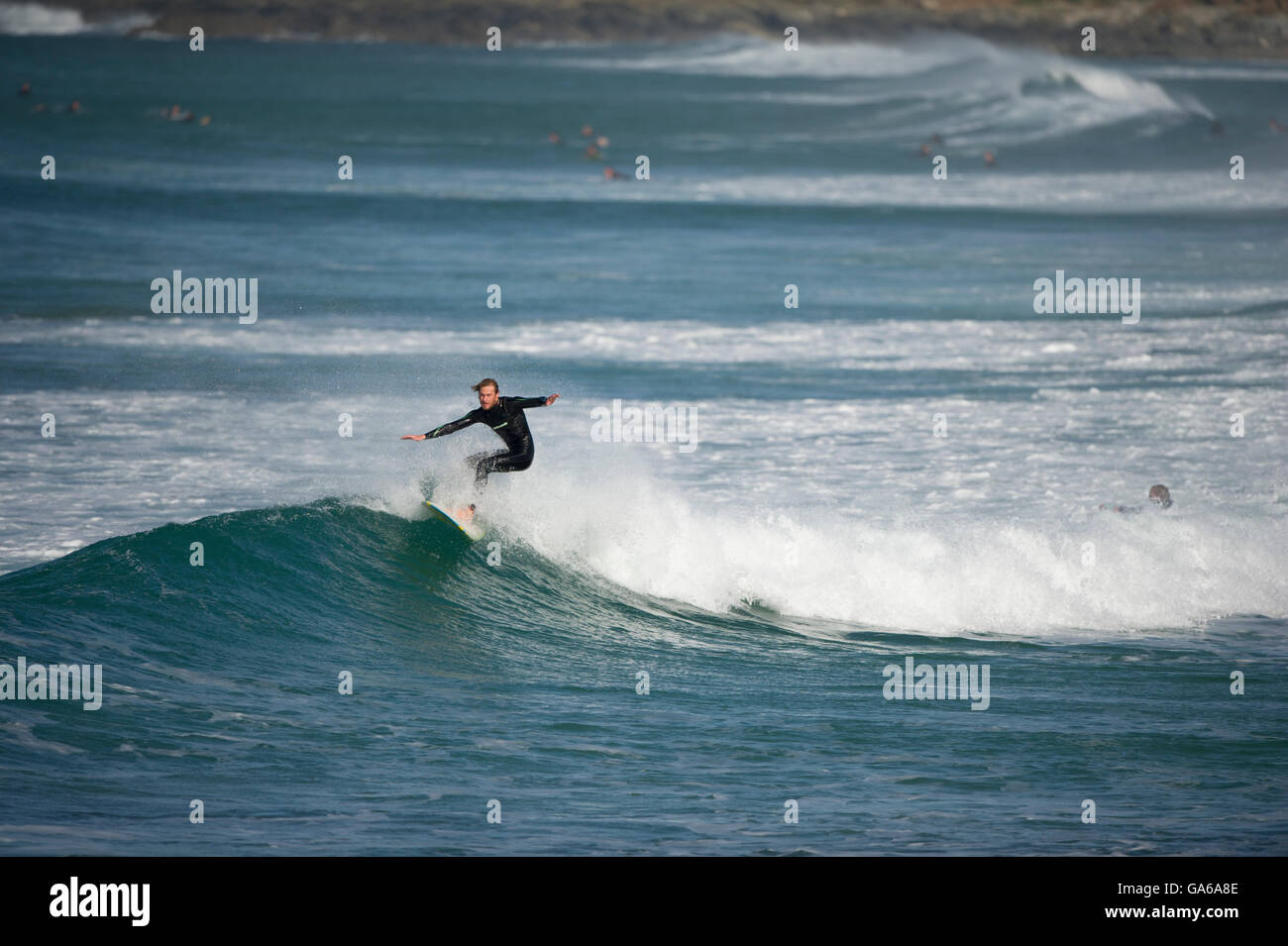 surfer on a wave Stock Photo - Alamy
