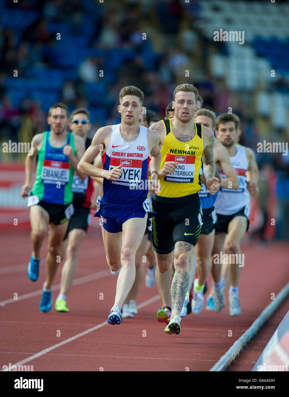 Birmingham 25th June 2016, Cameron Boyek competing in the Men's 1500m ...