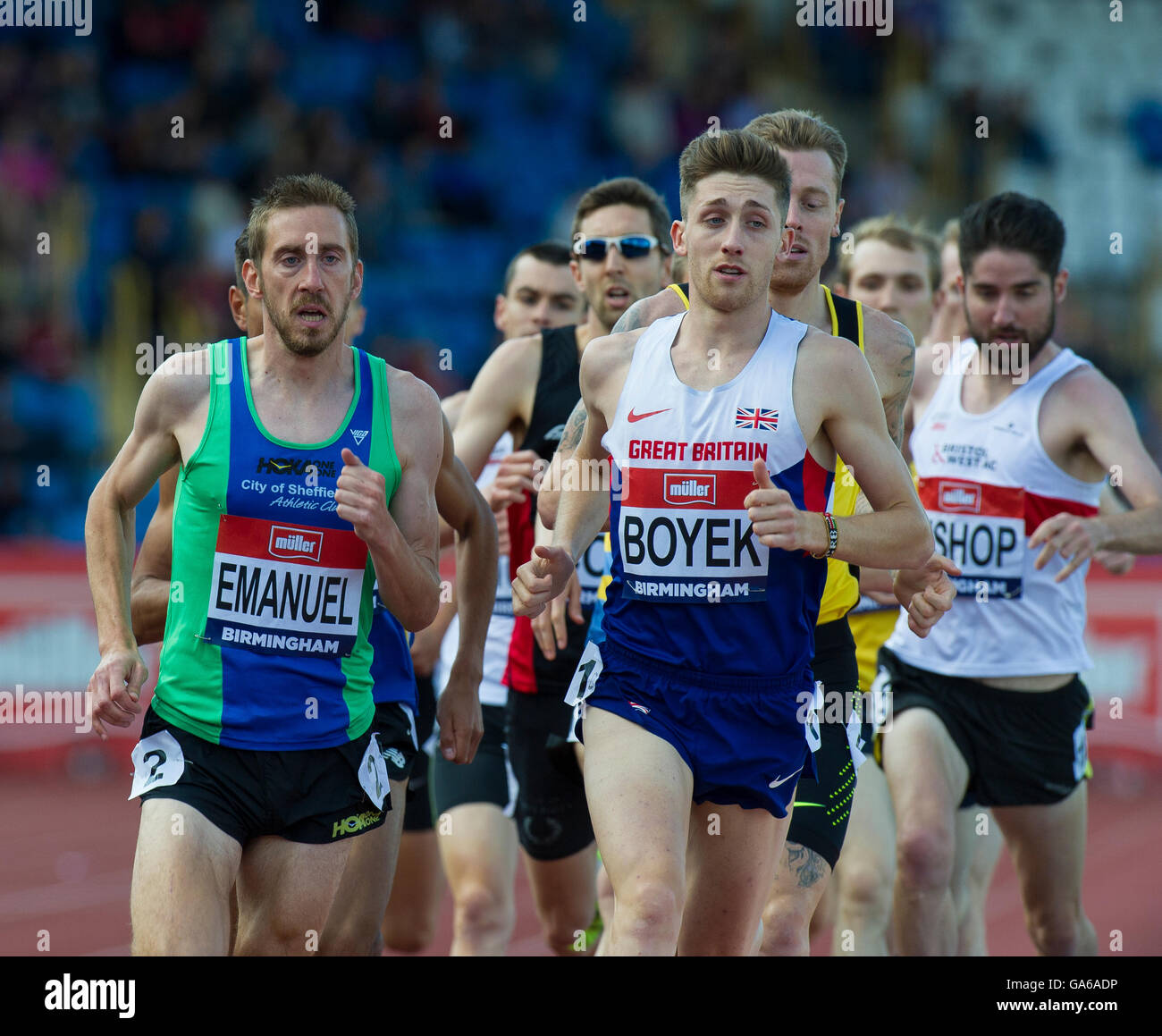 Birmingham 25th June 2016, Cameron Boyek competing in the Men's 1500m ...