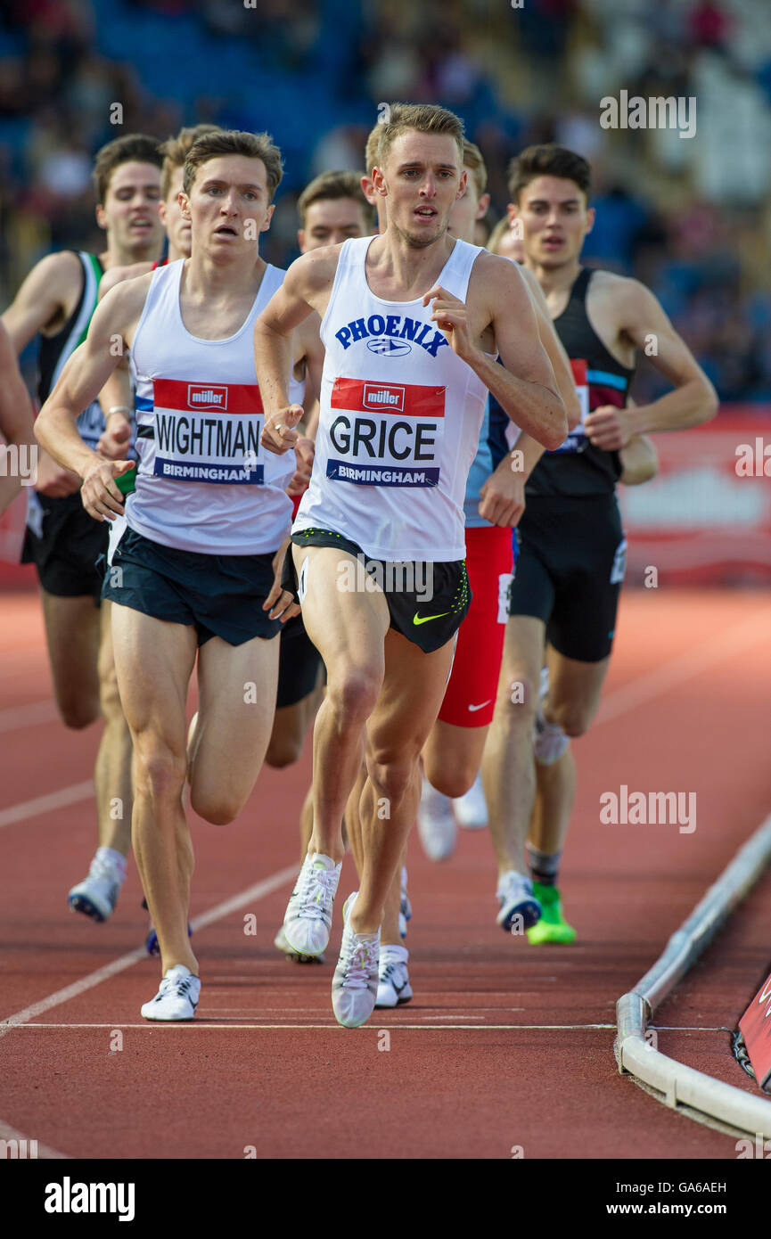 Birmingham 25th June 2016, Charlie Grice competing in the Men's 1500m ...