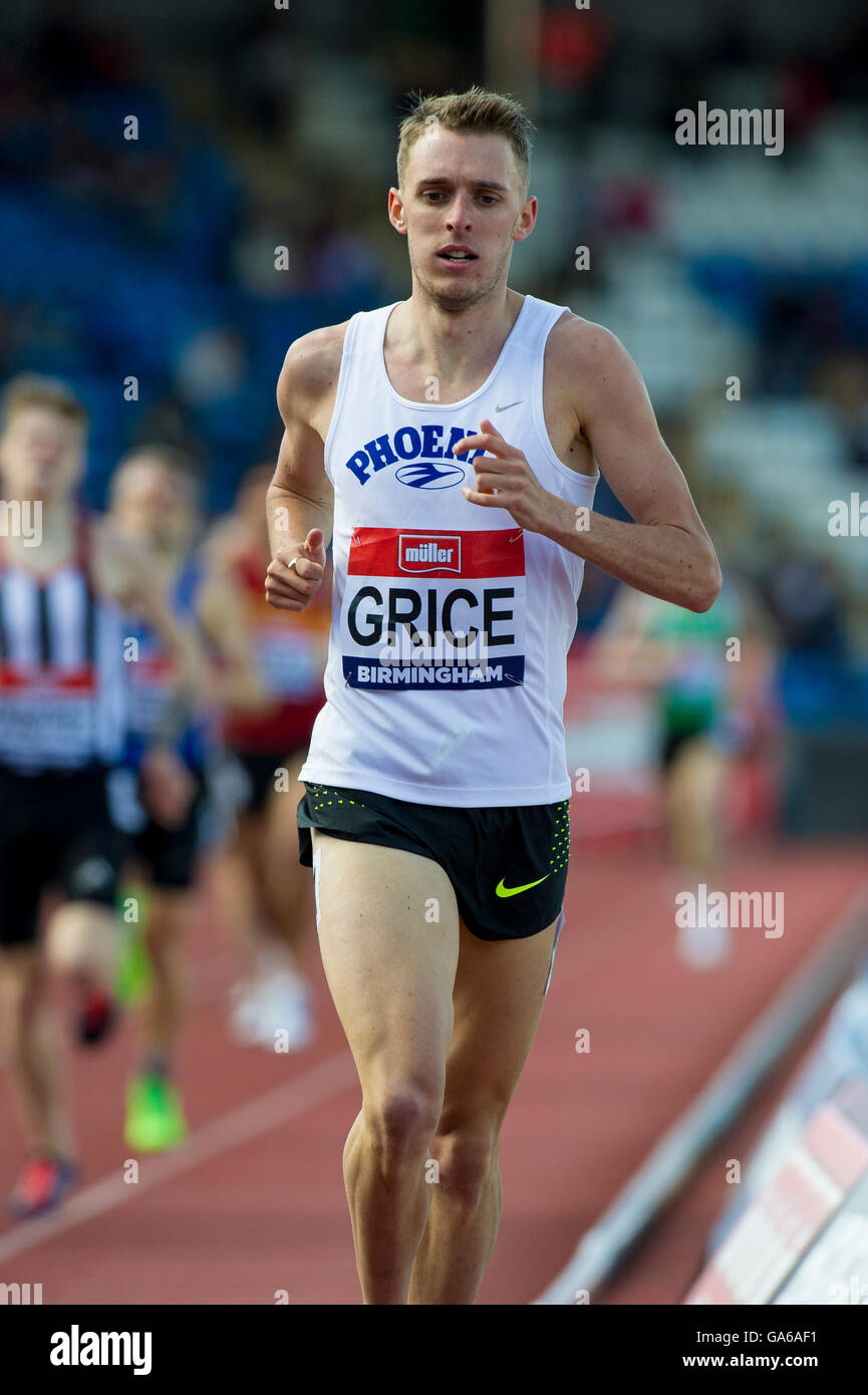 Birmingham 25th June 2016, Charlie Grice competing in the Men's 1500m ...