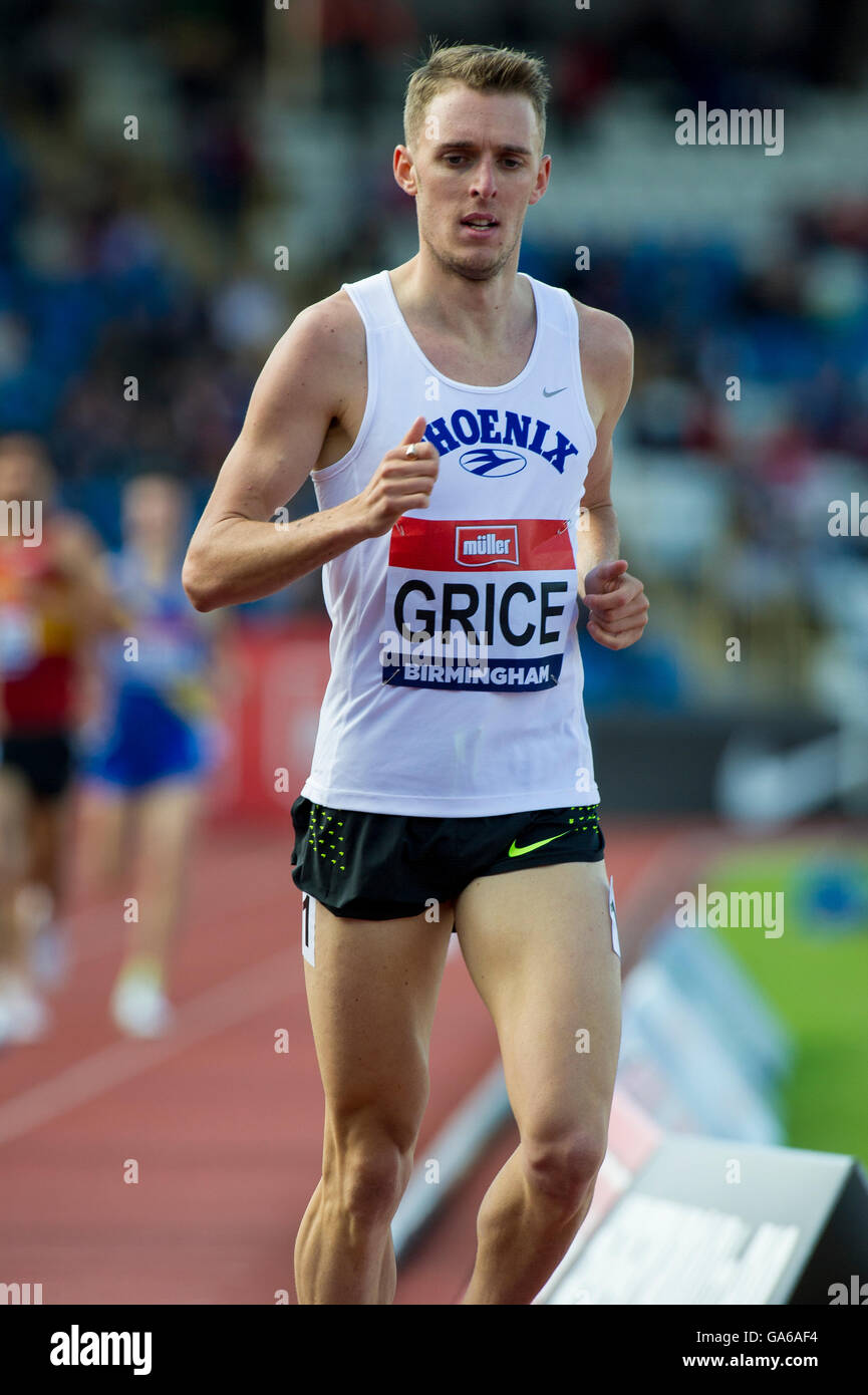 Birmingham 25th June 2016, Charlie Grice competing in the Men's 1500m ...