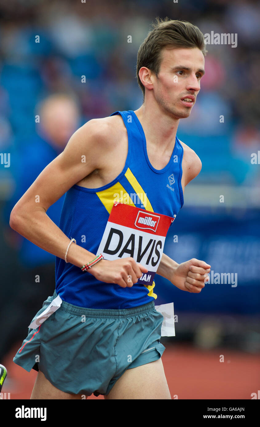 Birmingham 25th June 2016, Danny Davis competing in the 5000m final in ...