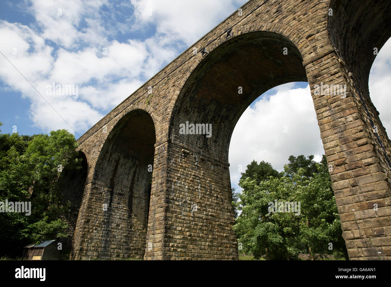 Chapel Milton with a train viaduct in Derbyshire Stock Photo - Alamy