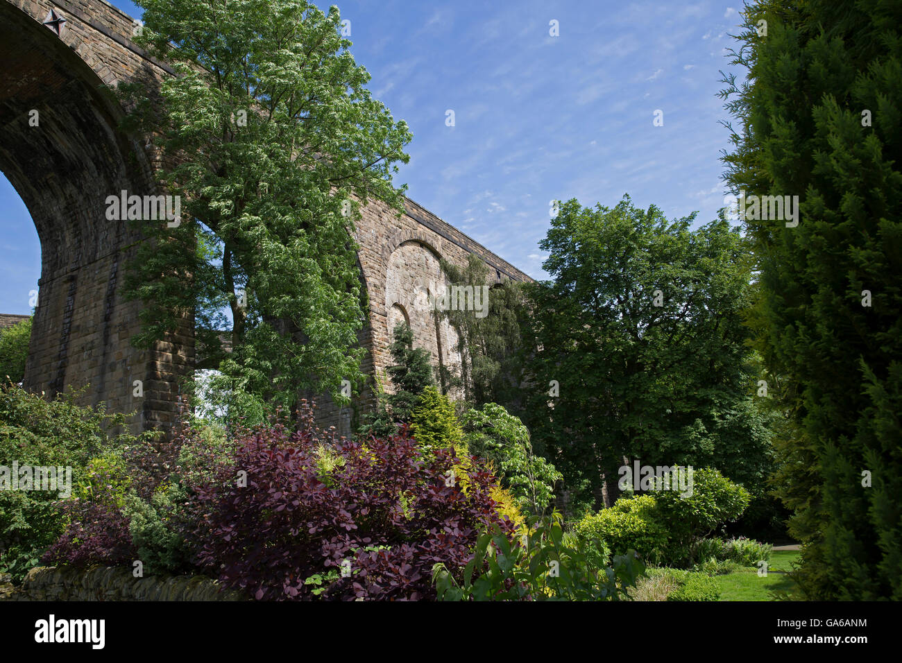 Chapel Milton with a train viaduct in Derbyshire Stock Photo - Alamy