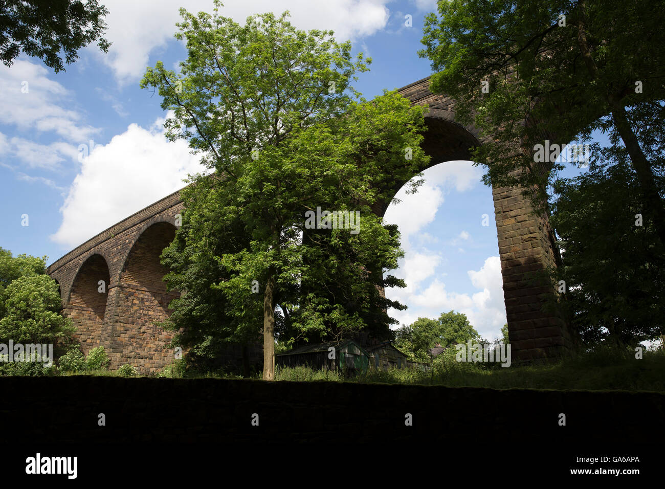 Chapel Milton with a train viaduct in Derbyshire Stock Photo - Alamy