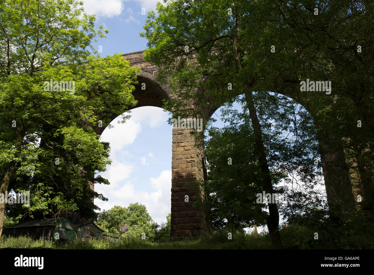 Chapel Milton with a train viaduct in Derbyshire Stock Photo - Alamy