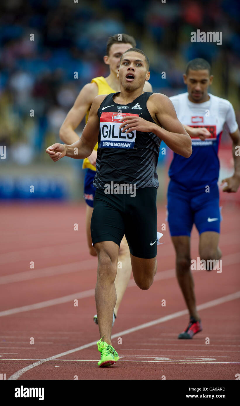 Birmingham 25th June 2016, Elliot Giles makes his way through the field ...
