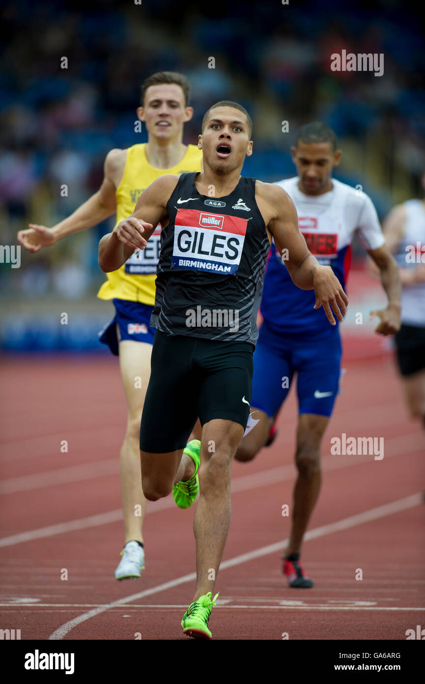 Birmingham 25th June 2016, Elliot Giles makes his way through the field ...