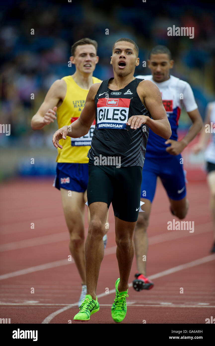 Birmingham 25th June 2016, Elliot Giles makes his way through the field ...