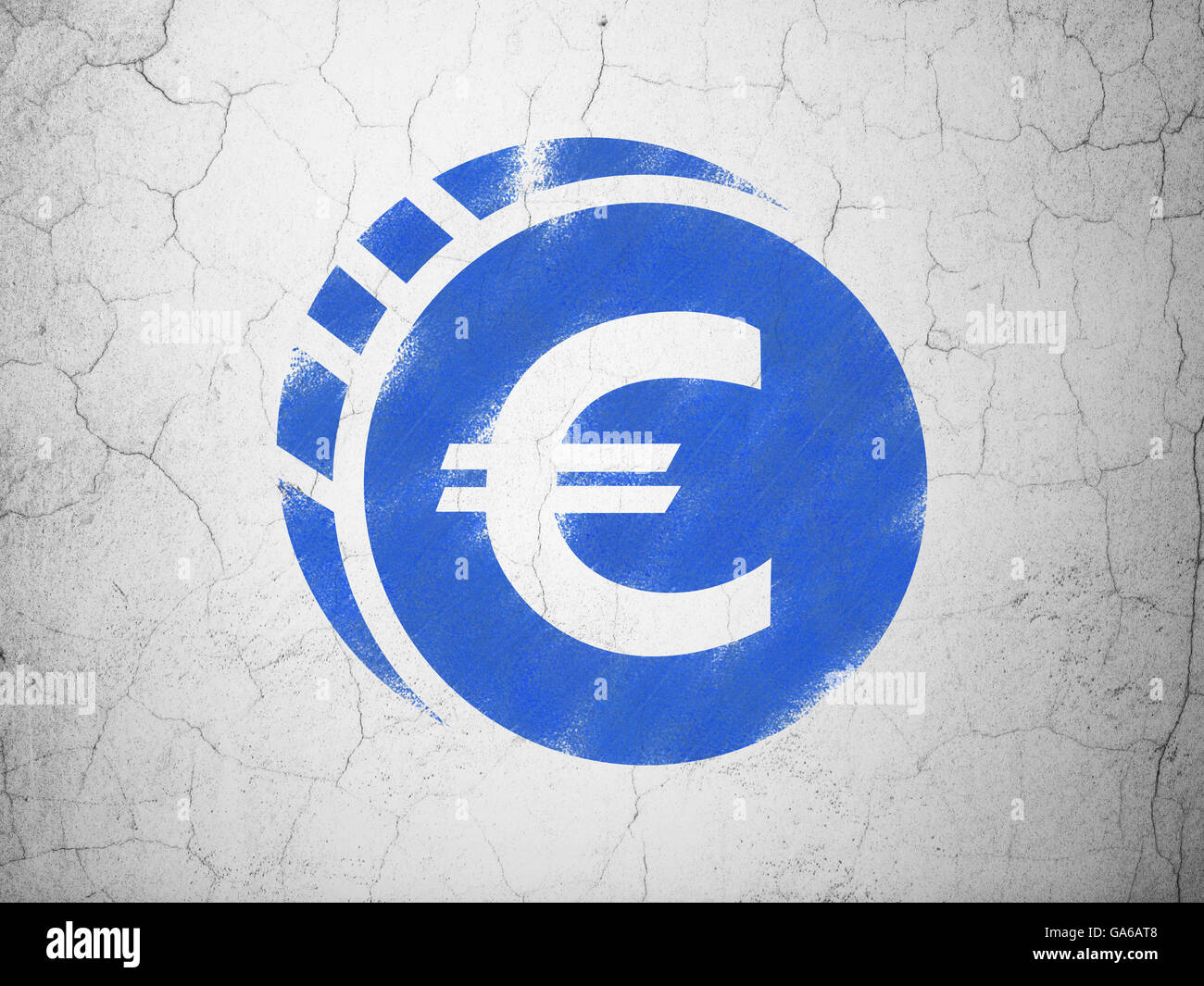 Money concept: Euro Coin on wall background Stock Photo - Alamy